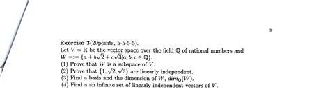 Solved Exercise Points Let V R Be The Chegg Com