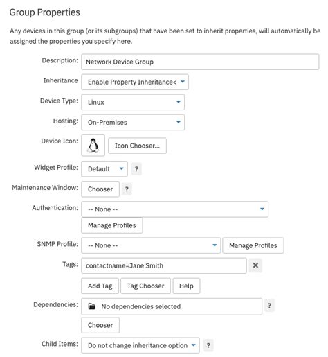 Device Property Inheritance Frameflow