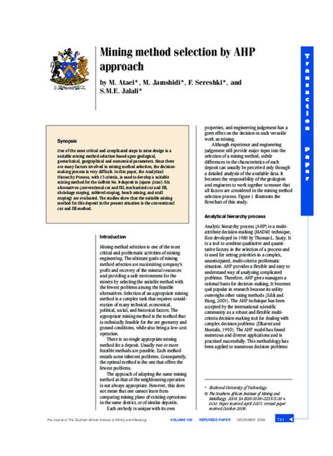 pdf mining method selection by ahp approach