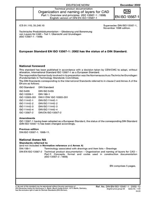 Din En Iso 13567 1 2002 Technical Product Documentation