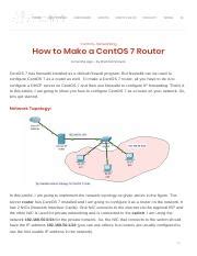 How To Make A CentOS Router Linux Hint Pdf HOME HELP FORUM SUBSCRIBE VIDEOS WRITE FOR US