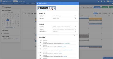 Practicepanther Integration Automated Docketing And Calendaring