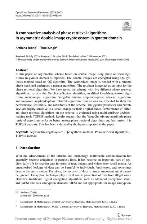 A Comparative Analysis Of Phase Retrieval Algorithms In Asymmetric