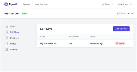 Ssh Keys Flywp