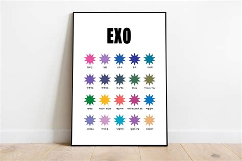 Exo Color Palette Wall Art Exo Poster Exo Art Print Kpop Etsy Exo Color Palette Wall Art Exo Poster Exo Art Print Kpop Etsy