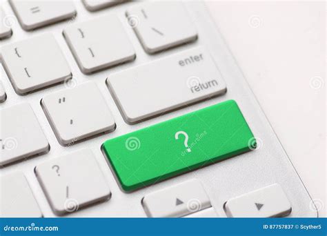 Question Enter Button Key Stock Image Image Of Help