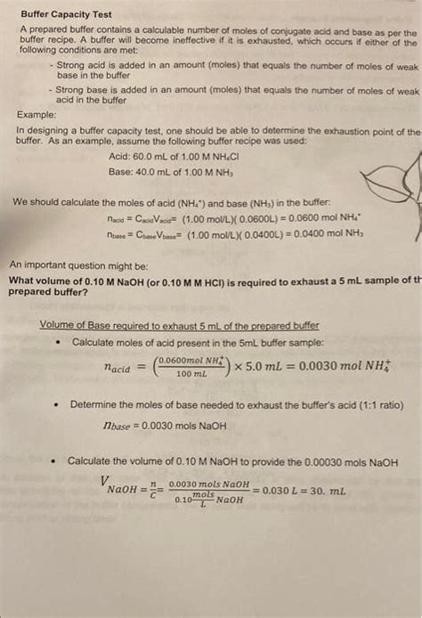 Solved And Exploration Of A Buffer System Lab Q Chegg