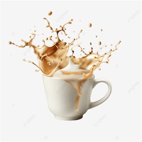카푸치노 거품이 튀는 거품 마시다 음료 Png 일러스트 및 이미지 에 대한 무료 다운로드 Pngtree