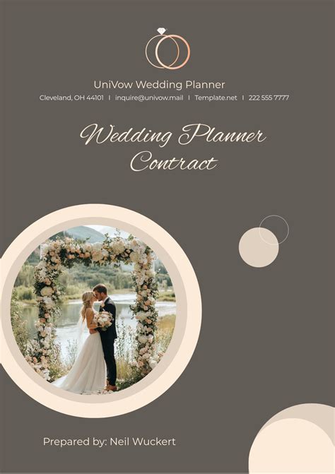 Free Wedding Planner Contract Template To Edit Online