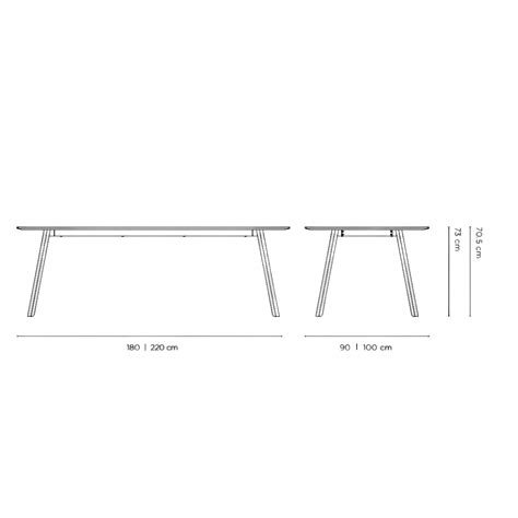 Buy Assembly Dining Table 180cm Oakblack By Citta Online Rj Living