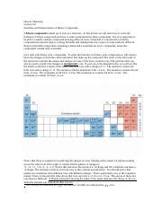 Honors Lecture Formulas And Nomenclature Docx Honors Chemistry Lecture Formulas And