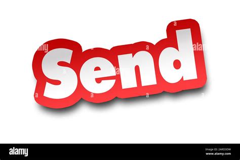 Send Concept 3d Illustration Isolated On White Background Stock Photo