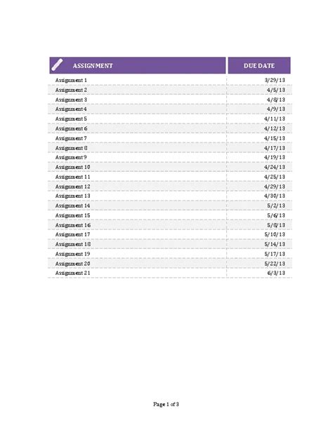 Babe Daily Assignment Planner Template PDFSimpli