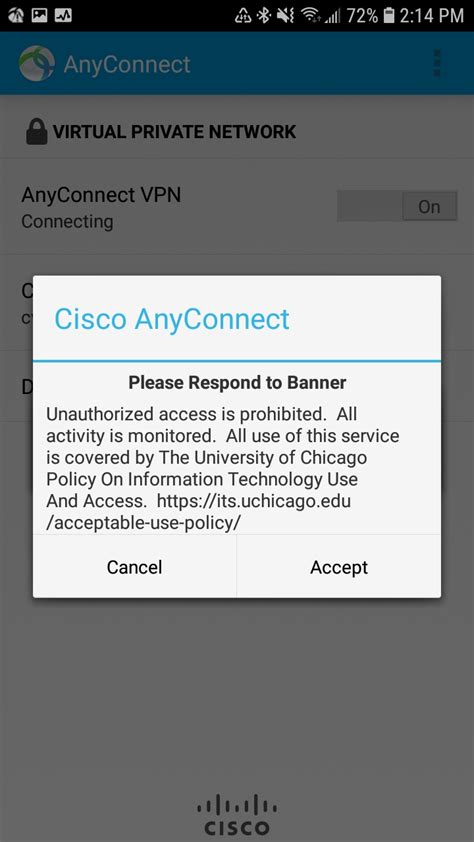 It Knowledge Install The Cisco Anyconnect Client On Android And Connect To Cvpn It Service