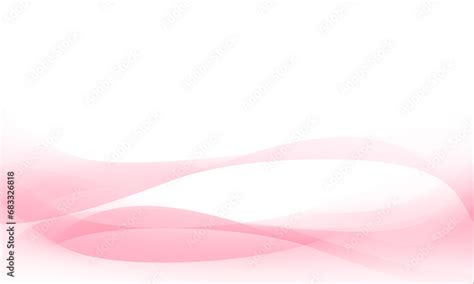 Soft Light Pink And White Color Background With Curve Wave Pattern