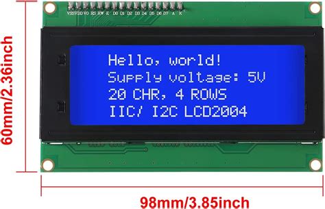 Pantalla LCD IIC I2 C TWI SPI 2004 20 X 4 Fcelectronik Com