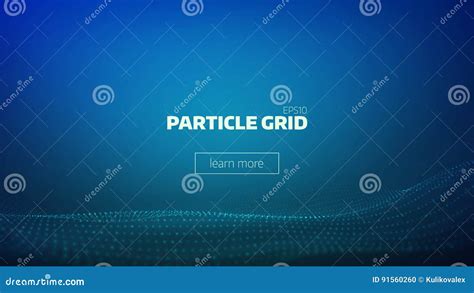 Particle Grid Abstract Background Technology Minimal Backdrop For Presentation Stock Vector