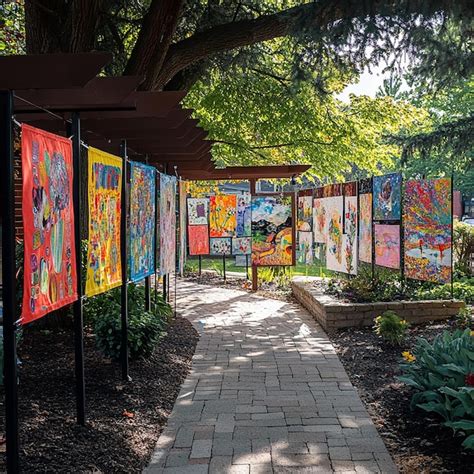 Outdoor Art Display Section Of The Gallery Premium Ai Generated Image