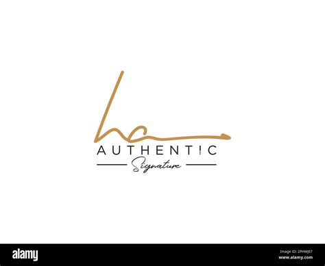 Letter Ha Signature Logo Template Vector Stock Vector Image And Art Alamy