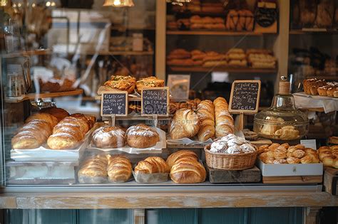 베이커리 디스플레이 캐비닛의 아름다운 패스트리