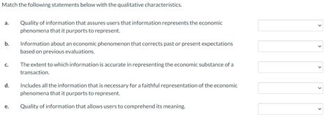 solved match the following statements below with the