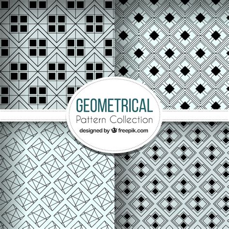 기하학적 도형의 추상 패턴 무료 벡터