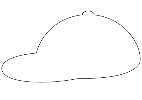 야구 모자 외곽선 종이모형