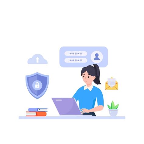 Premium Vector Data Protection Concept Shield On Computer Data