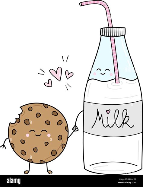 Cute Cookies And Milk