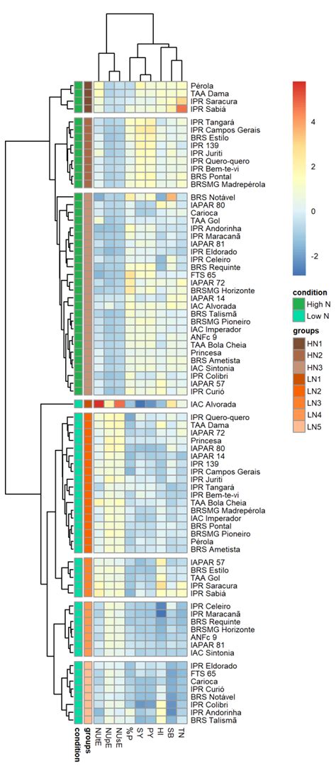 Wards Hierarchical Clustering Associated With The Heatmap Of Nine