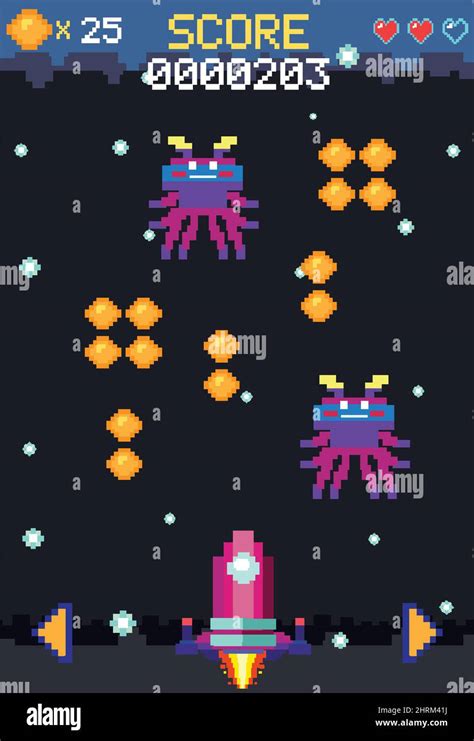 Space Game User Interface Template Illustration Stock Vector Image And Art Alamy