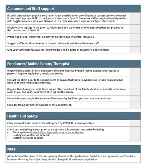 16 Free Printable Salon Checklist Templates Sample Pdf American