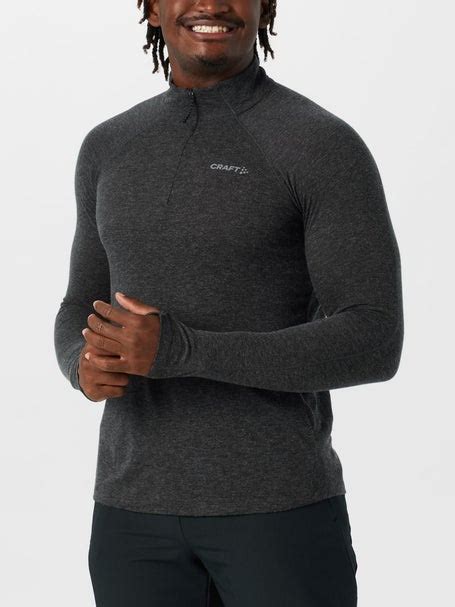 Craft Mens Advance Subz Wool 3 Long Sleeve Half Zip Running Warehouse