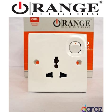 Universal Wall Switch Socket Orange Electric Multi Plug Socket