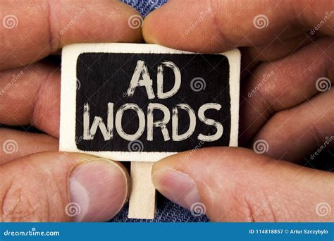 Writing Note Showing Ad Words Business Photo Showcasing Advertising A Business Over First Of