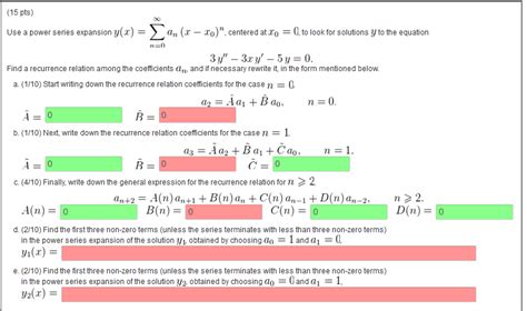 15 Pts Use A Power Series Expansion Y R An R Ro