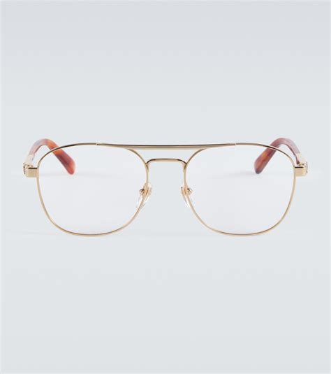 Aviator Glasses In Gold Gucci Mytheresa Aviator Glasses In Gold Gucci Mytheresa