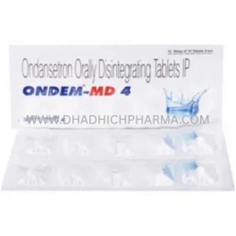 Ondem Md 4mg Tab Packaging Size 1x10 Tablets At ₹ 54 Box In Nagpur