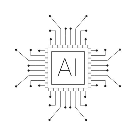 Premium Vector Icon Microchip Artificial Intelligence Modern Technology Machine Learning