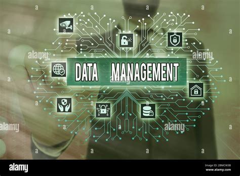 Writing Note Showing Data Management Business Concept For The Practice Of Organizing And
