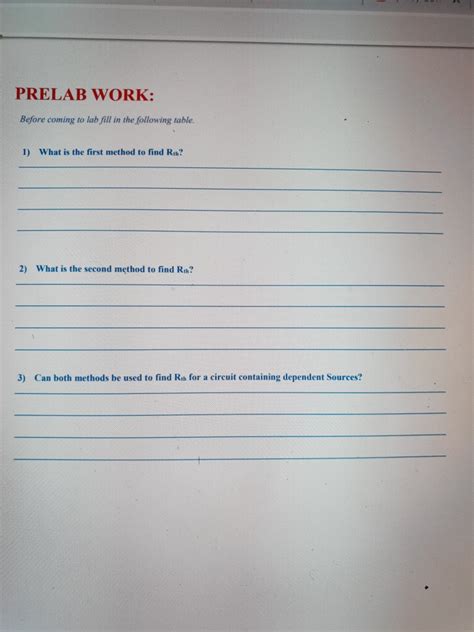 Solved EXPERIMENT 4 Thevenin Equivalent Circuits OBJECTIVE Chegg Com
