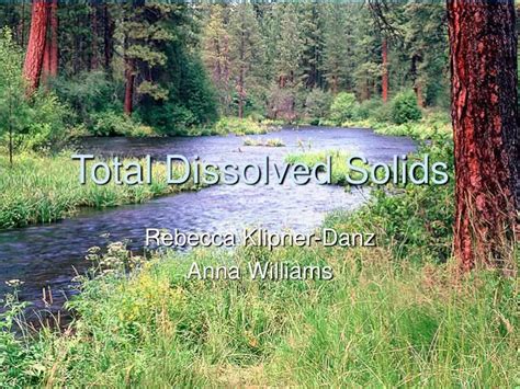 PPT Total Dissolved Solids PowerPoint Presentation Free Download ID