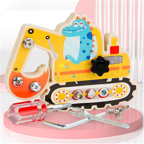 Mini Banc Cu Suruburi Si Scule Excavator Busy Board