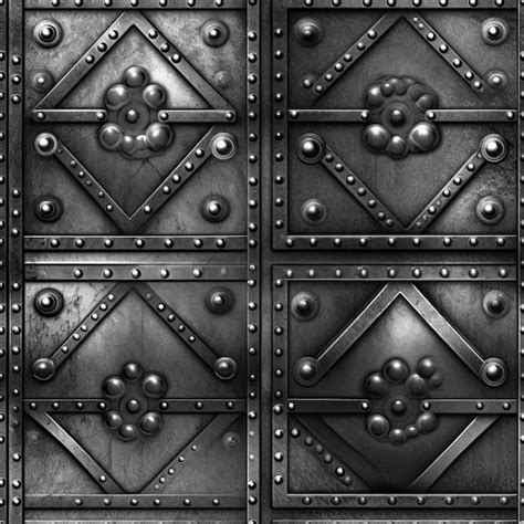 Premium Photo Seamless Pattern With Metal Texture Wallpaper
