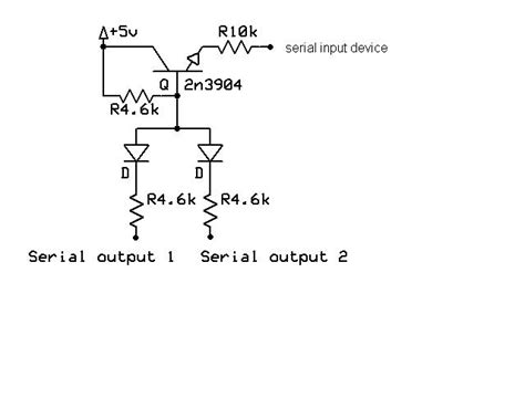how to hook up two serial outputs to one serial input general