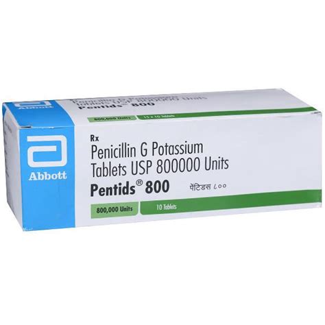 Pentids 800 Antibiotic Medicine Abbott Piramal