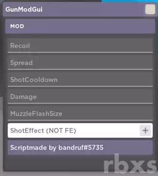 Universal Modify Guns Scripts RbxScript