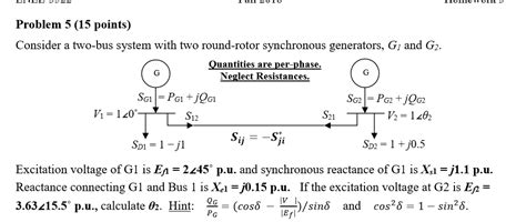 solved problem 5 15 points consider a two bus system with
