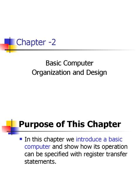 chapter 2 basic computer organization and design pdf input