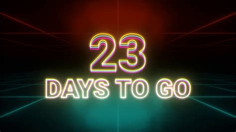 23 Days To Go Countdown Has Begun Animation Stock Footage Sbv 352116755